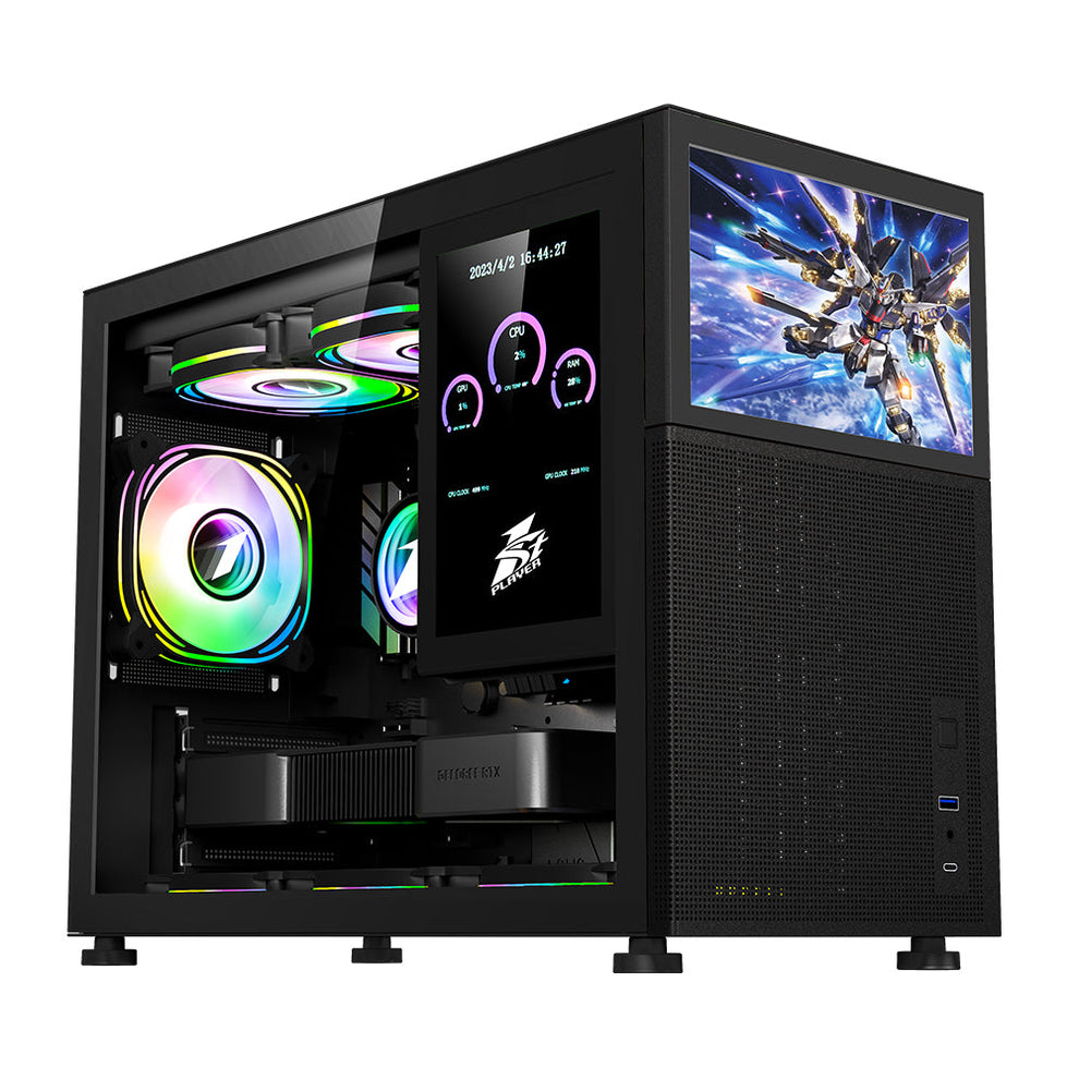 1STPLAYER CAS-1PL-MI6-EV-BK MIKU MI6-EV MESH GAMING PC CASE | WITH 8 ...