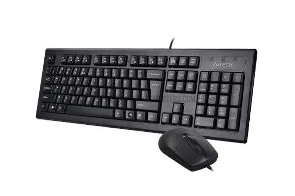 A4TECH (BLACK) KRS-8572 KEYBOARD + MOUSE (A-SHAPE) USB KEYBOARD | 6 MO – Makotek Computer Sales Inc