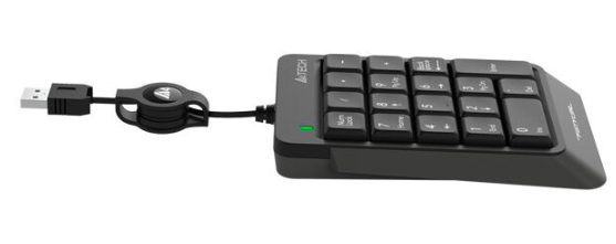 A4TECH FK13 NUMERIC KEYPAD | 18 LOW PROFIE KEYS | RETRACTABLE CABLE | – Makotek Computer Sales Inc