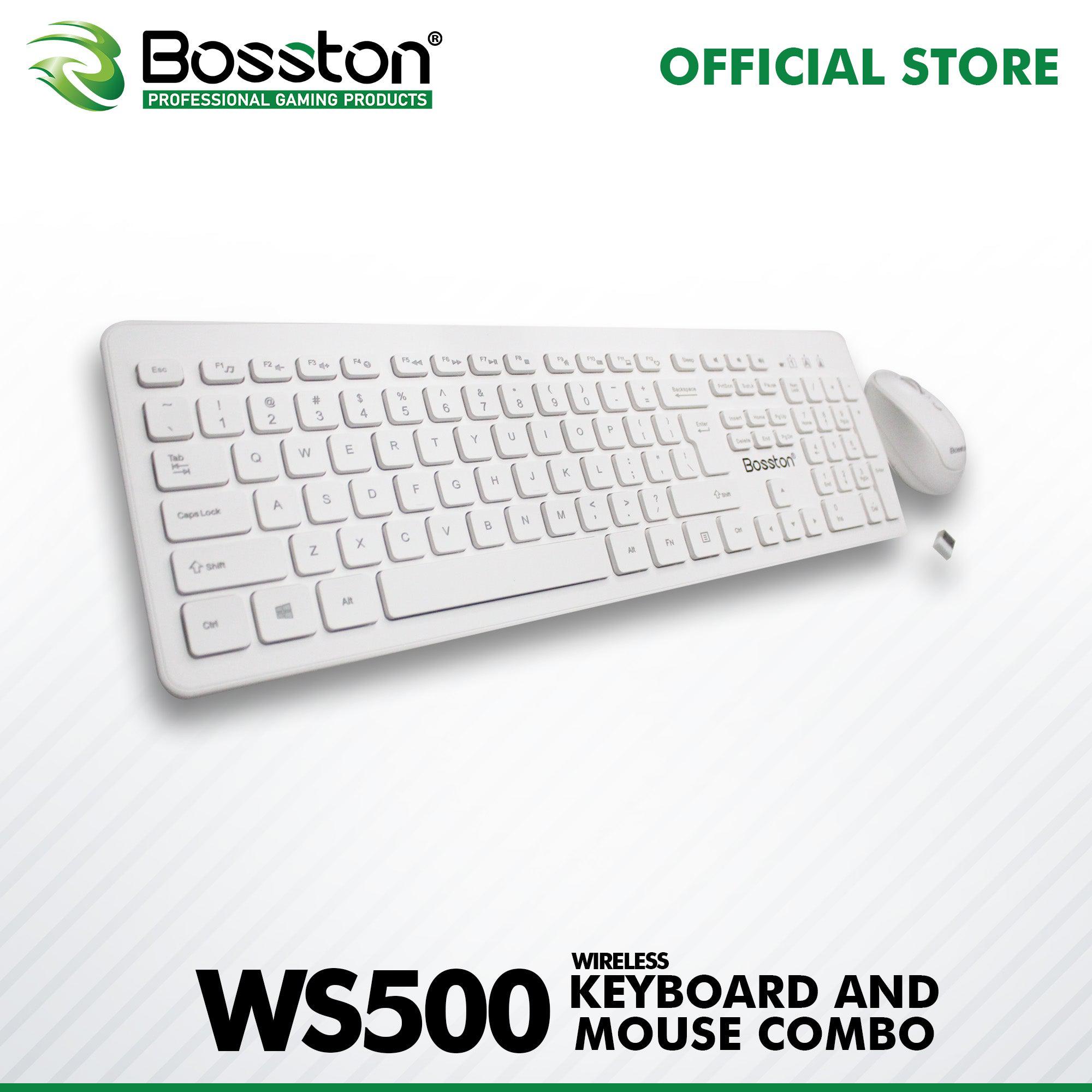 BOSSTON WS500 WHITE WIRELESS KEYBOARD & MOUSE COMBO | 3 MONTHS WARRANT ...