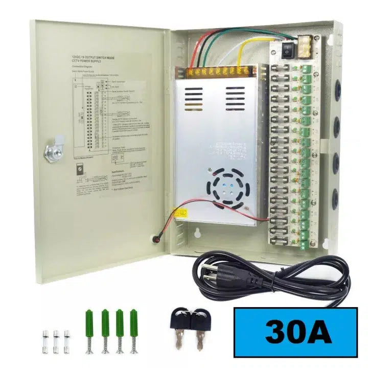 CENTRALIZED POWER SUPPLY 12V 30AMPS 18CH | 6 MONTHS WARRANTY | POWER S ...