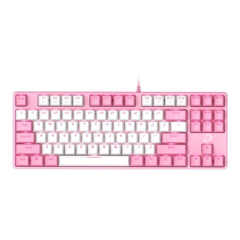 DAREU EK87 PINK MECHANICAL TKL (RED SWITCH) KEYBOARD | 6 MONTHS WARRAN ...