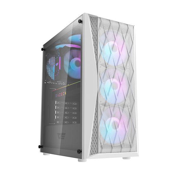 DARKFLASH DK352 | MESH FRONT | WHITE |4 PCS ARGB FANS | ATX | PC CASE ...