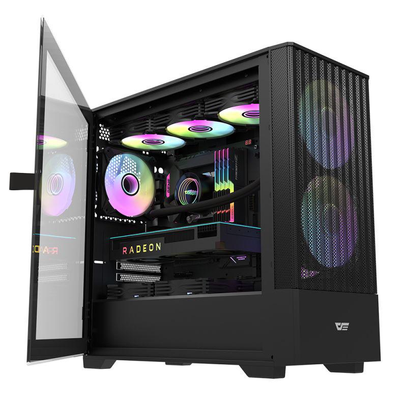 DARKFLASH DK415M M-ATX BLACK WITH 2X140MM ARGB FAN PC CASE – Makotek ...