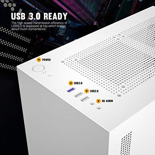DARKFLASH DLM 22 | M-ATX | FLAT FRONT | TEMPERED GLASS | WHITE | PC CA ...