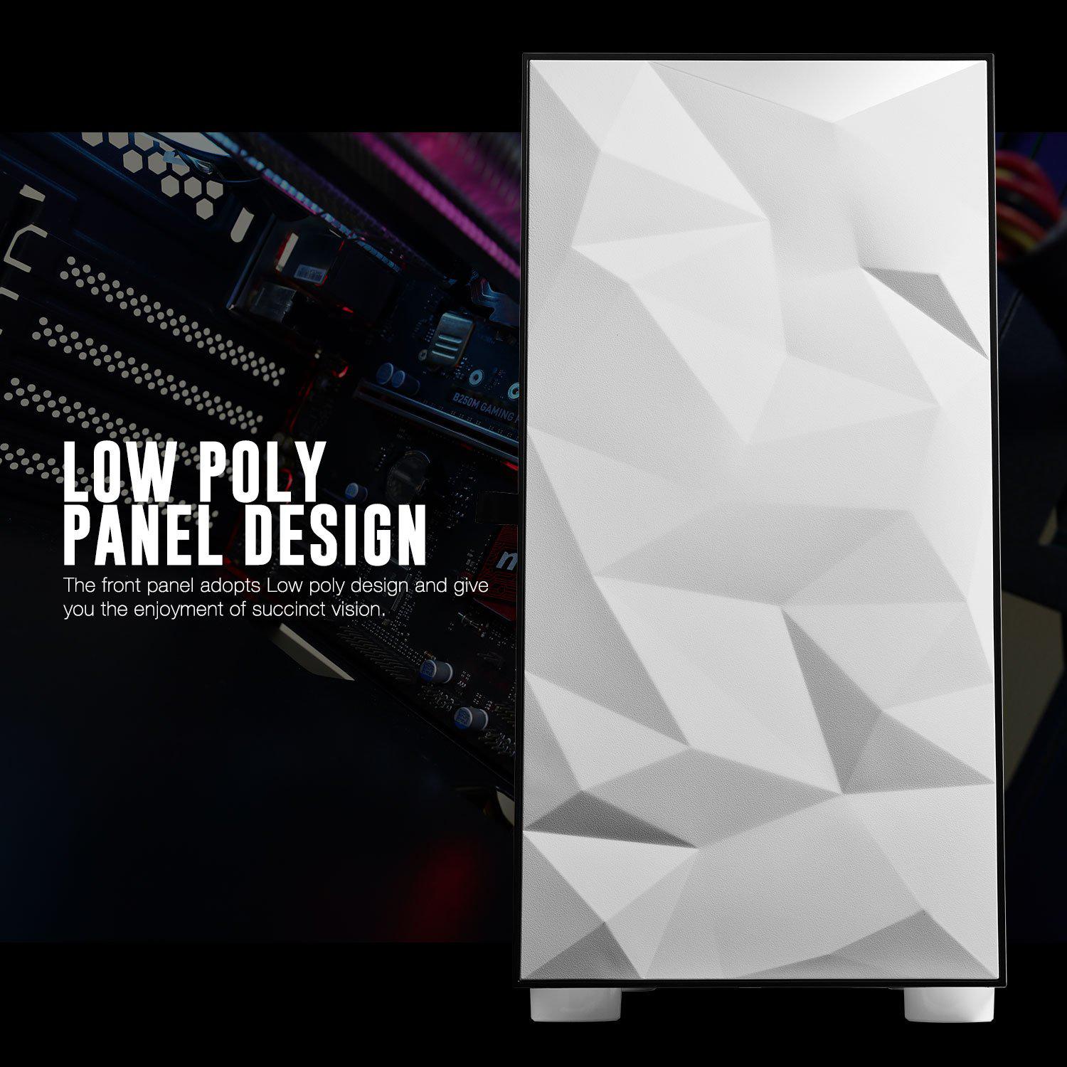 DARKFLASH DLM21 | M-ATX | MESH FRONT | TEMPERED GLASS | WHITE PC CASE ...