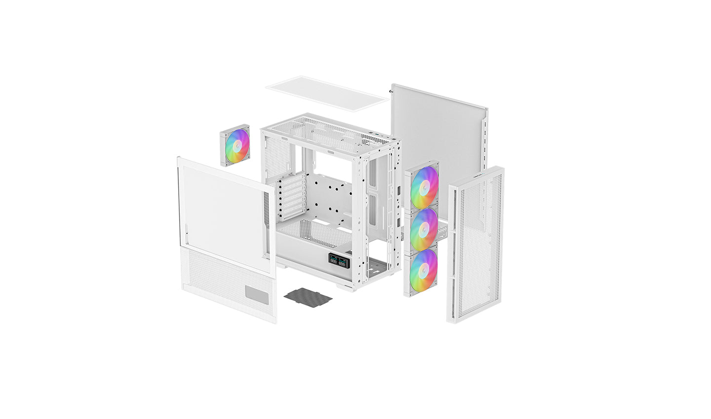 DEEPCOOL R-CH560-WHAPE4D-G-1 | MESH FRONT | 3.5" * 2 | 2.5" * 2 + 1 ...
