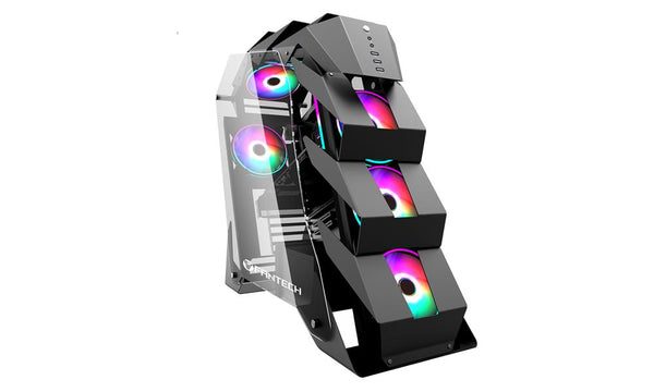FANTECH CGX7 COBALT BLACK DUAL TEMPERED GAMING CASE – Makotek Computer ...