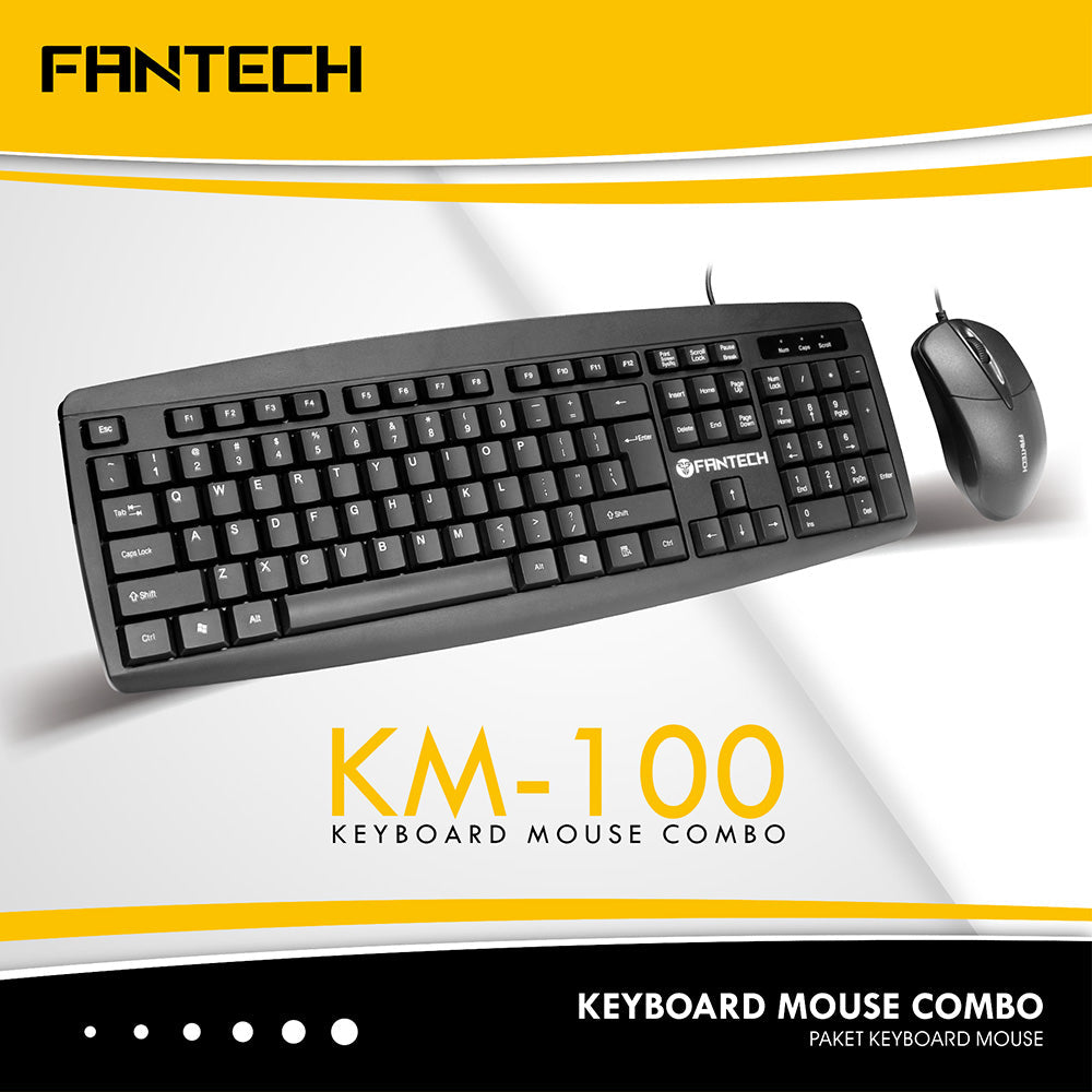 FANTECH KM100 2IN1 WIRED KEYBOARD AND MOUSE COMBO – Makotek Computer ...