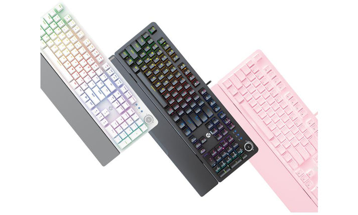 FANTECH MAXPOWER MK853 V2 BLUE SWITCH RGB LED WITH WRIST REST WHITE KE ...