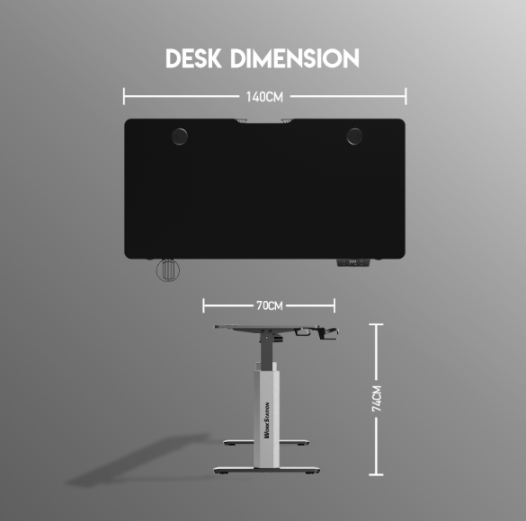 FANTECH WS414 ADJUSTABLE RISING DESK |STURDY STRUCTURE WITH PRODUCT CA ...