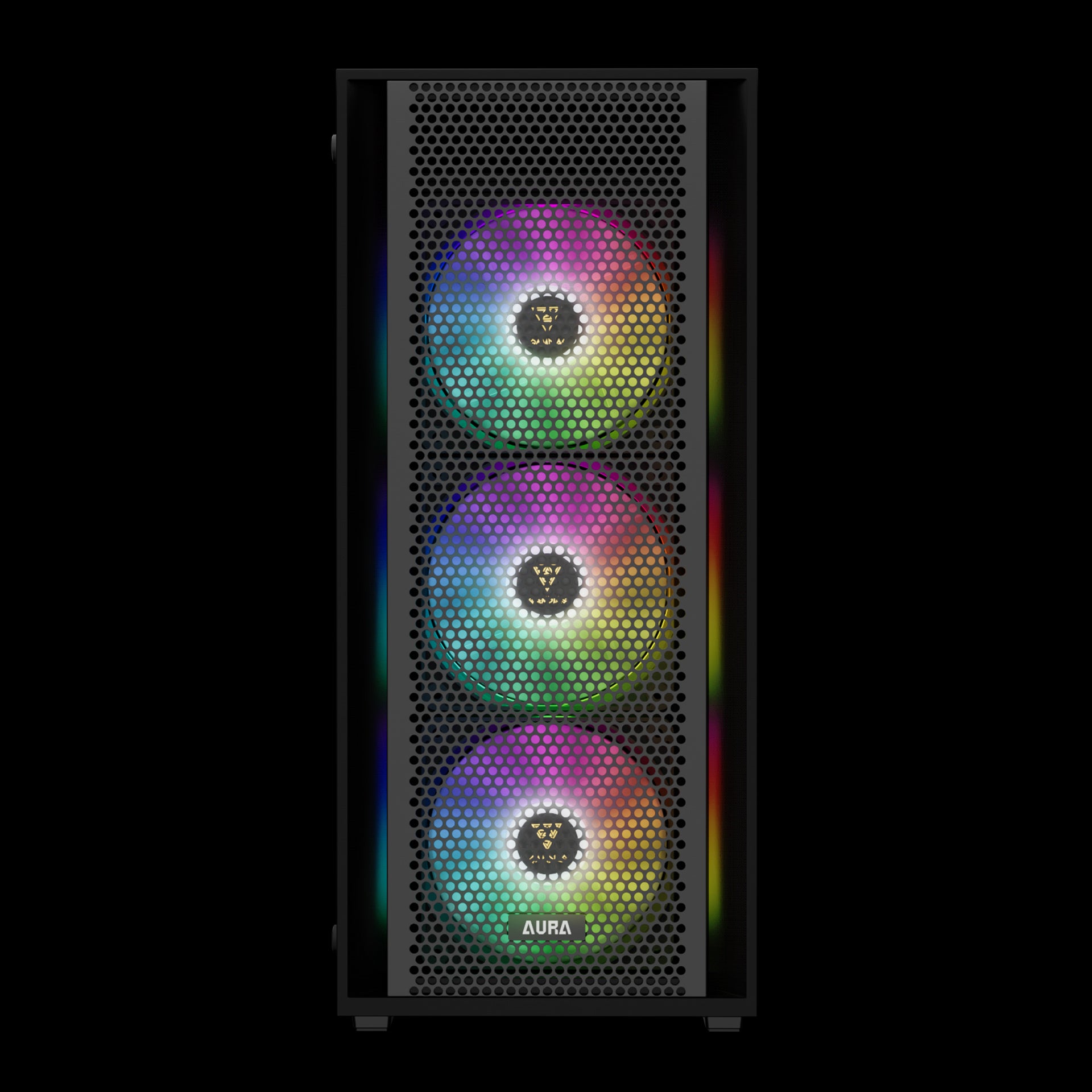 GAMDIAS GC2 ELITE BLACK | PREFORATED RGB MID-TOWER CASE | MESH FRONT P ...