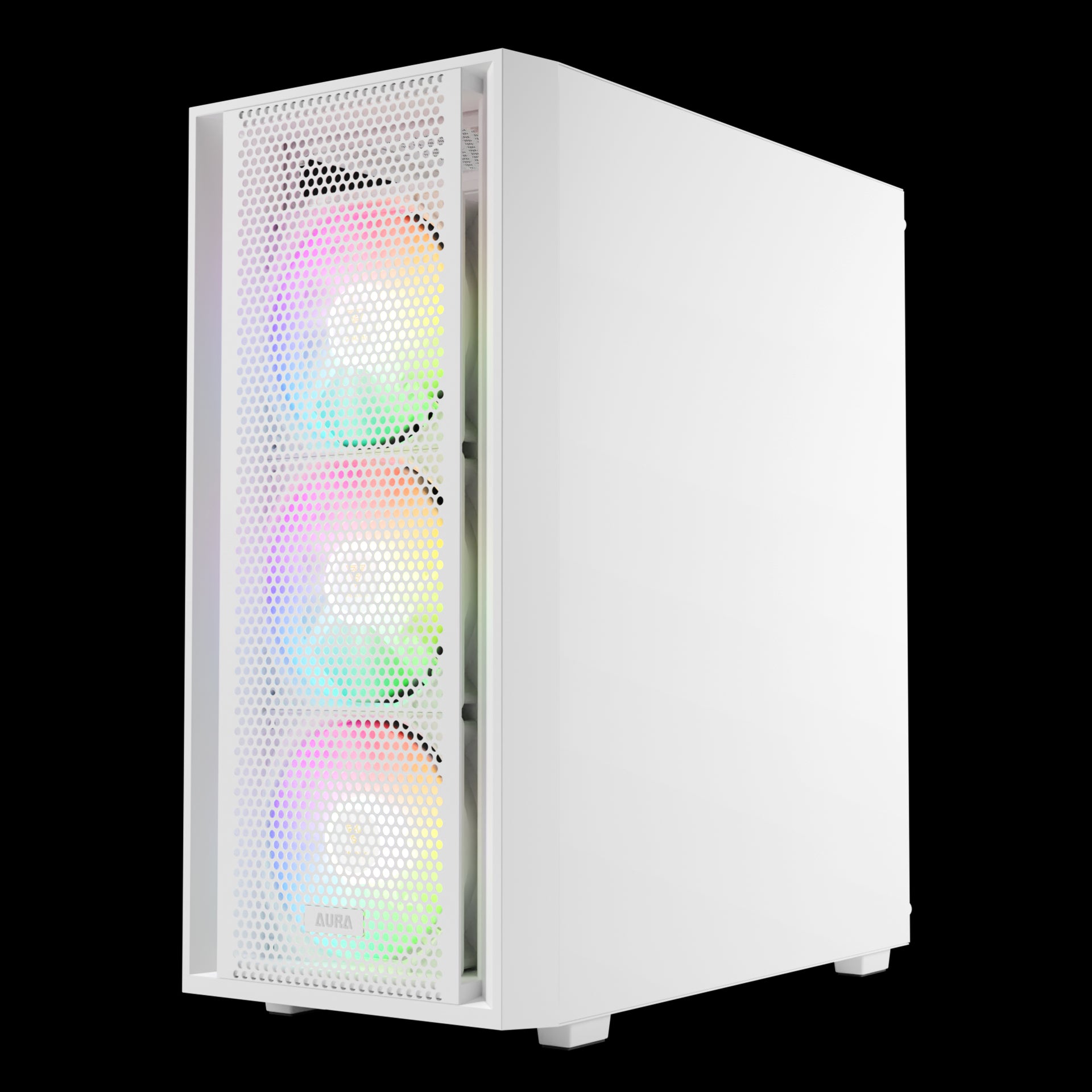 GAMDIAS GC2 ELITE WHITE | PREFORATED RGB MID-TOWER CASE | MESH FRONT P ...