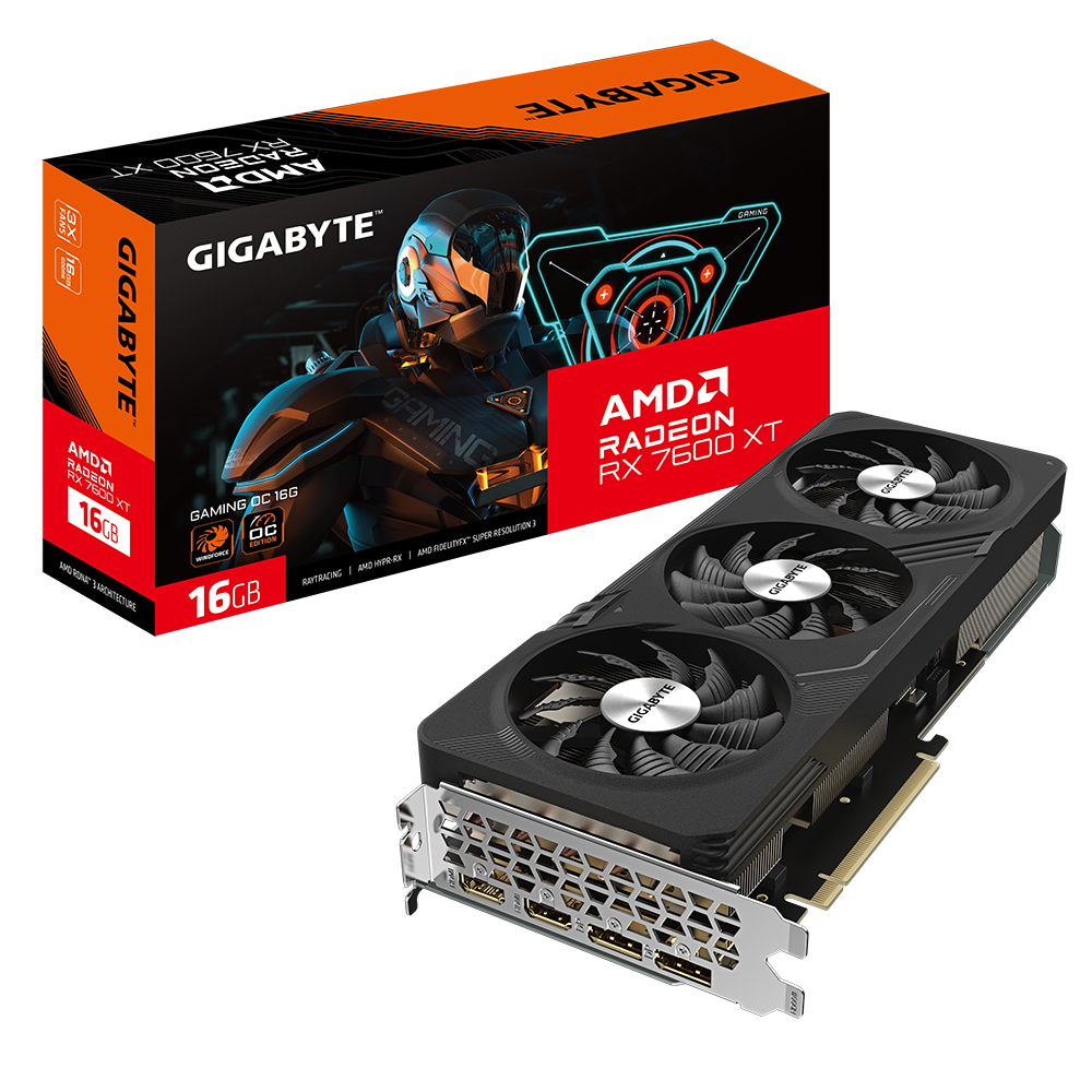 GIGABYTE GV-R76XTGAMING-OC-16GD RADEON RX 7600 XT GAMING OC | 16GB GDD ...