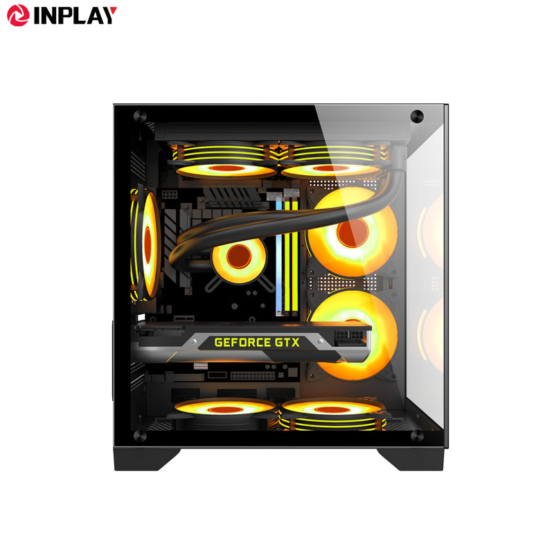 INPLAY INPLAY SEAVIEW S100 B | M-ATX | 4 PCI-E SLOTS | TEMPERED GLASS ...