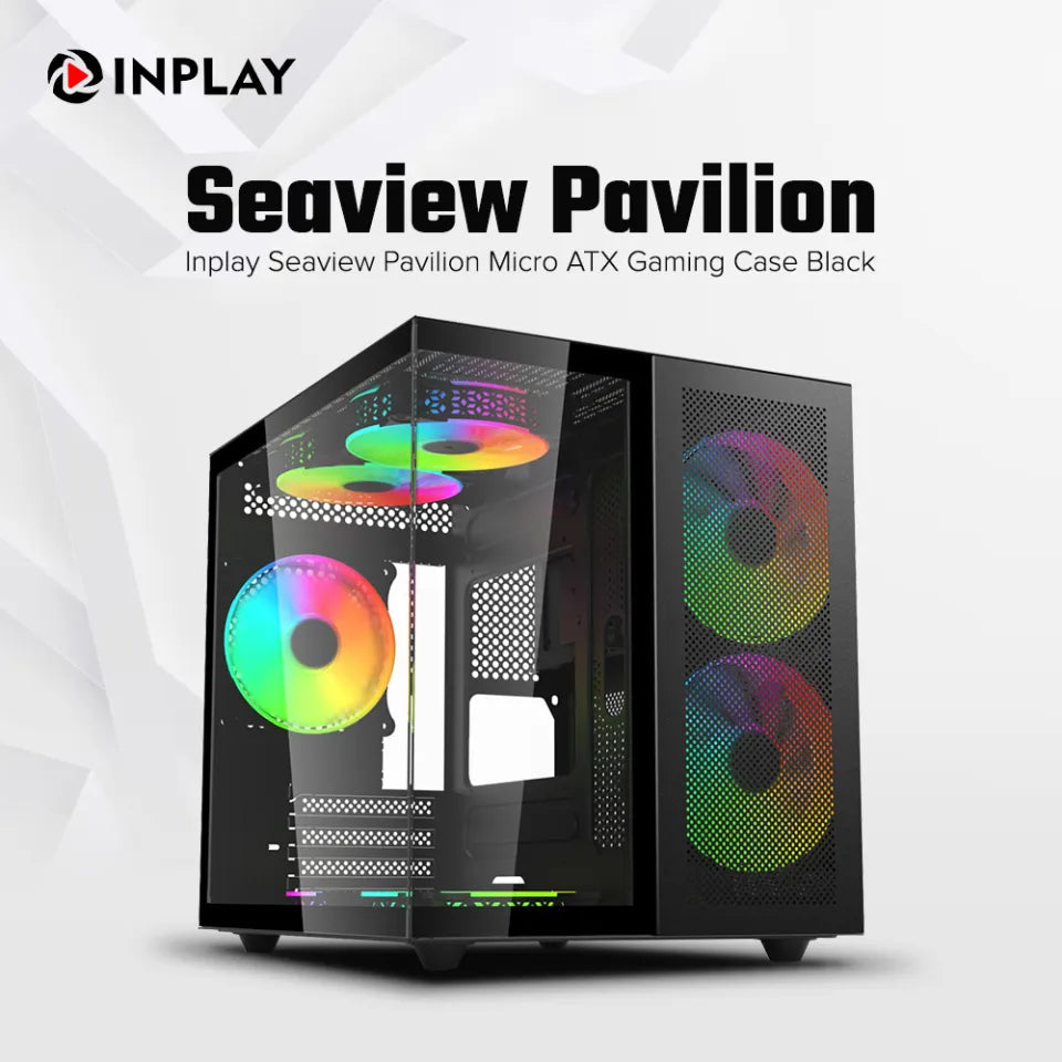INPLAY PAVILLION BLACK MICRO ATX | ITX | HDD*2 | SSD*2 | BLACK PC CASE ...