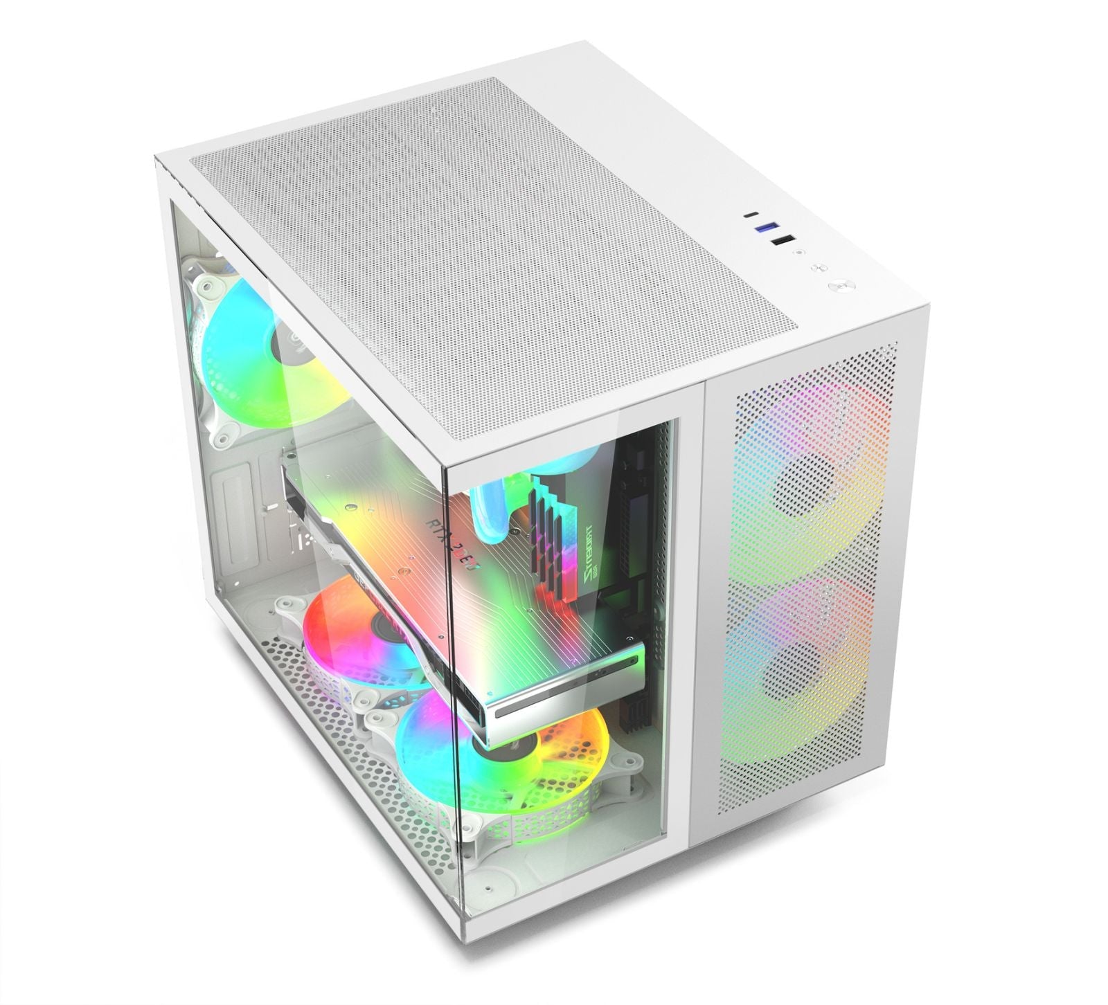INPLAY PAVILLION WHITE MICRO ATX | ITX | HDD*2 | SSD*2 | WHITE PC CASE ...