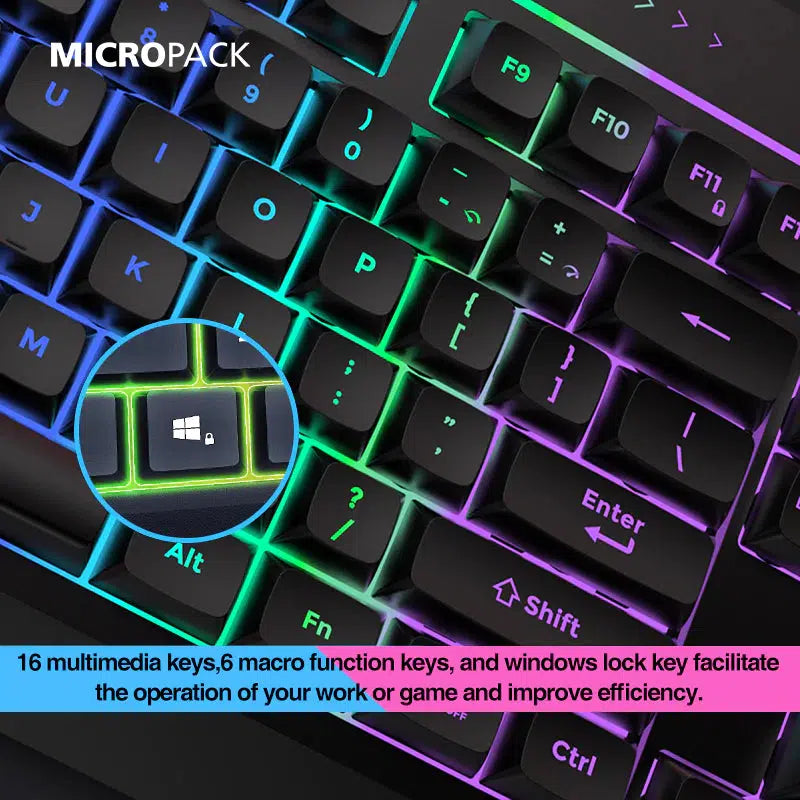 MICROPACK DIGITAL YOURS APOLLO GK20 RGB GAMING WIRED KEYBOARD – Makotek ...