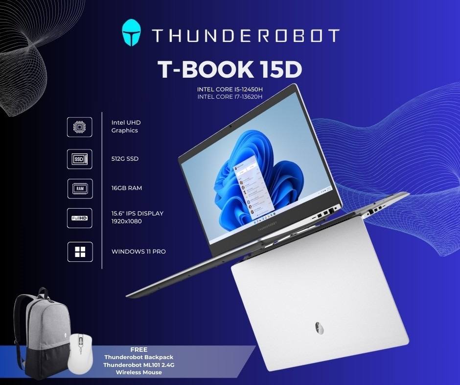 THUNDEROBOT TBOOK 15D I5 | INTEL CORE I5 12450H | 16GB DDR4 MEMORY | I ...