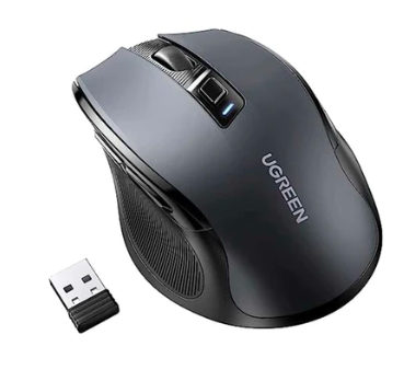 UGREEN MU006/90545 BLACK 4000 DPI ERGONOMIC CONTOURE-SHAPE WIRELESS ...