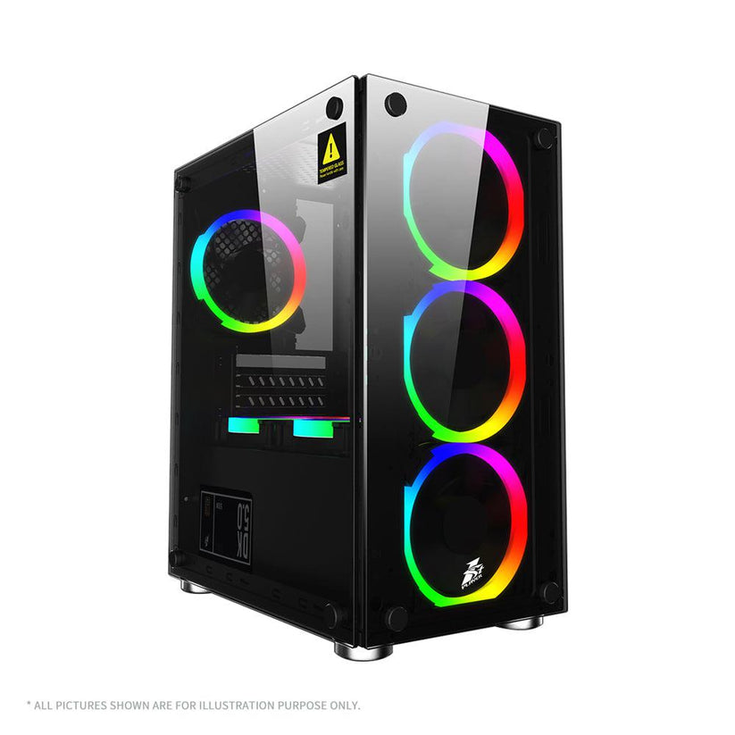 1STPLAYER FIREBASE X2 MID-TOWER BLACK GAMING PC CASE – Makotek Computer ...