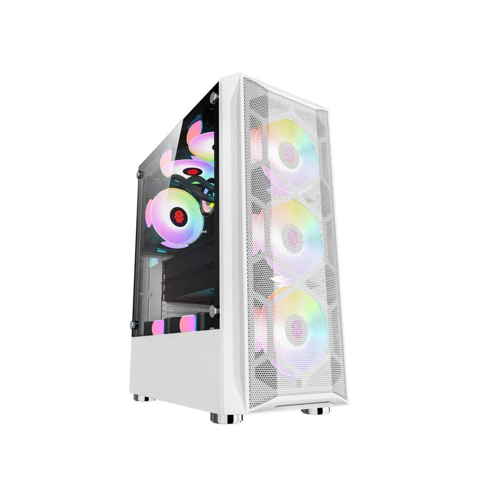 COOLMAN AURORA MESH WHITE GAMING CASE – Makotek Computer Sales Inc