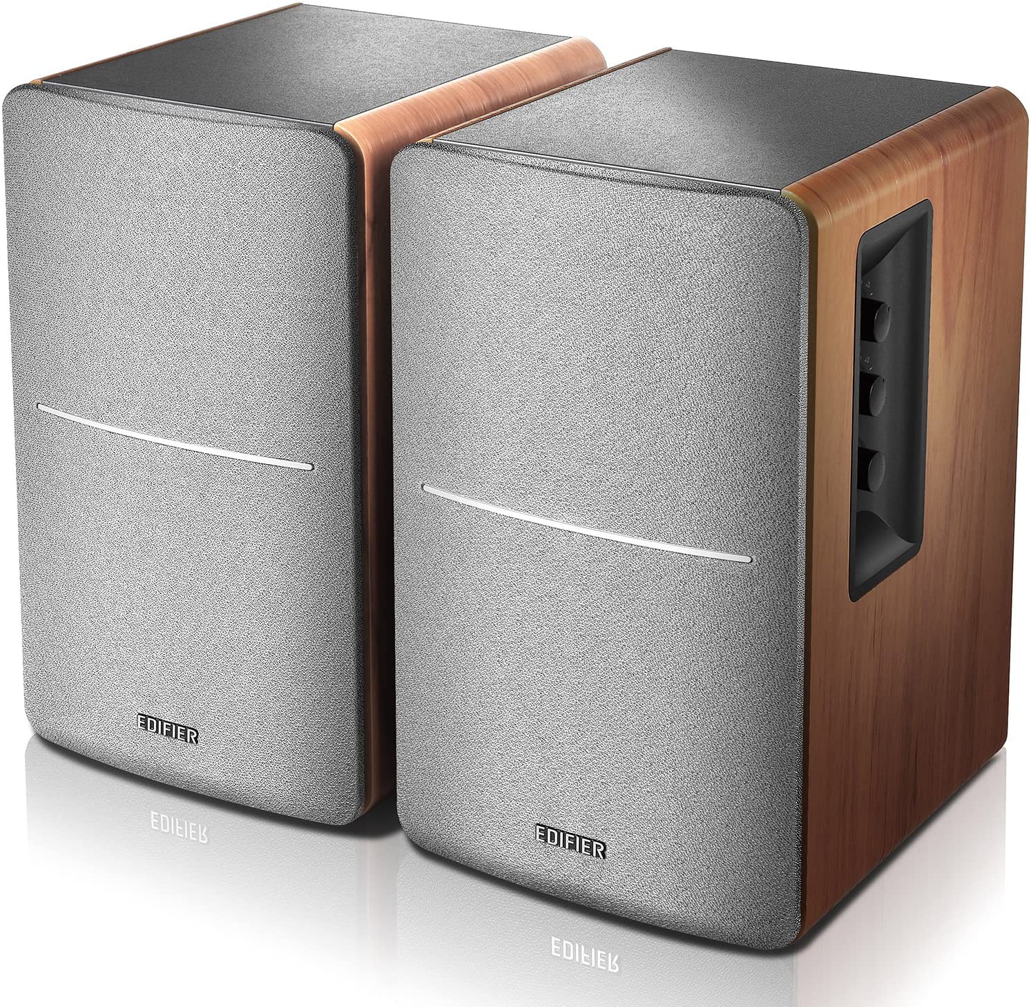 EDIFIER R1280DB POWERED BLUETOOTH BOOKSHELF (BROWN) SPEAKERS – Makotek ...