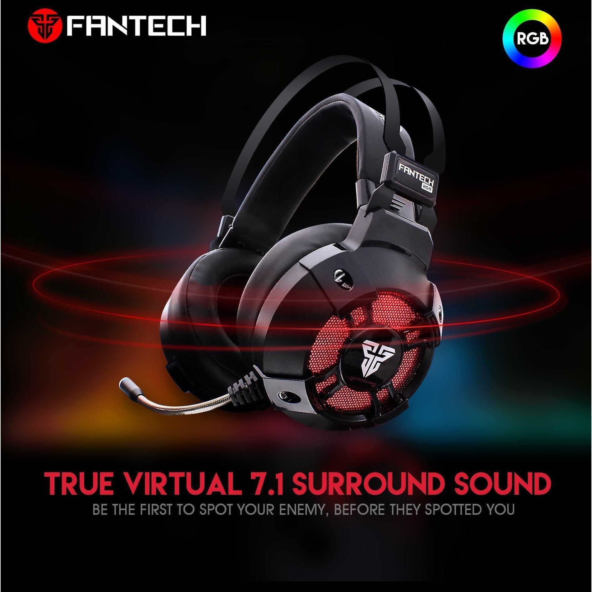FANTECH HG11 BLACK CAPTAIN PRO 7.1 SURROUND HEADSET – Makotek Computer ...