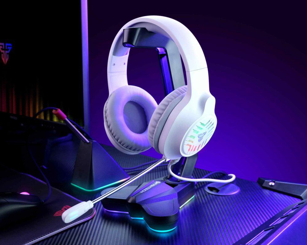 FANTECH MH87 WHITE BLITZ RGB HEADSET – Makotek Computer Sales Inc