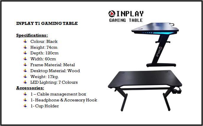 INPLAY T1 GAMING TABLE – Makotek Computer Sales Inc