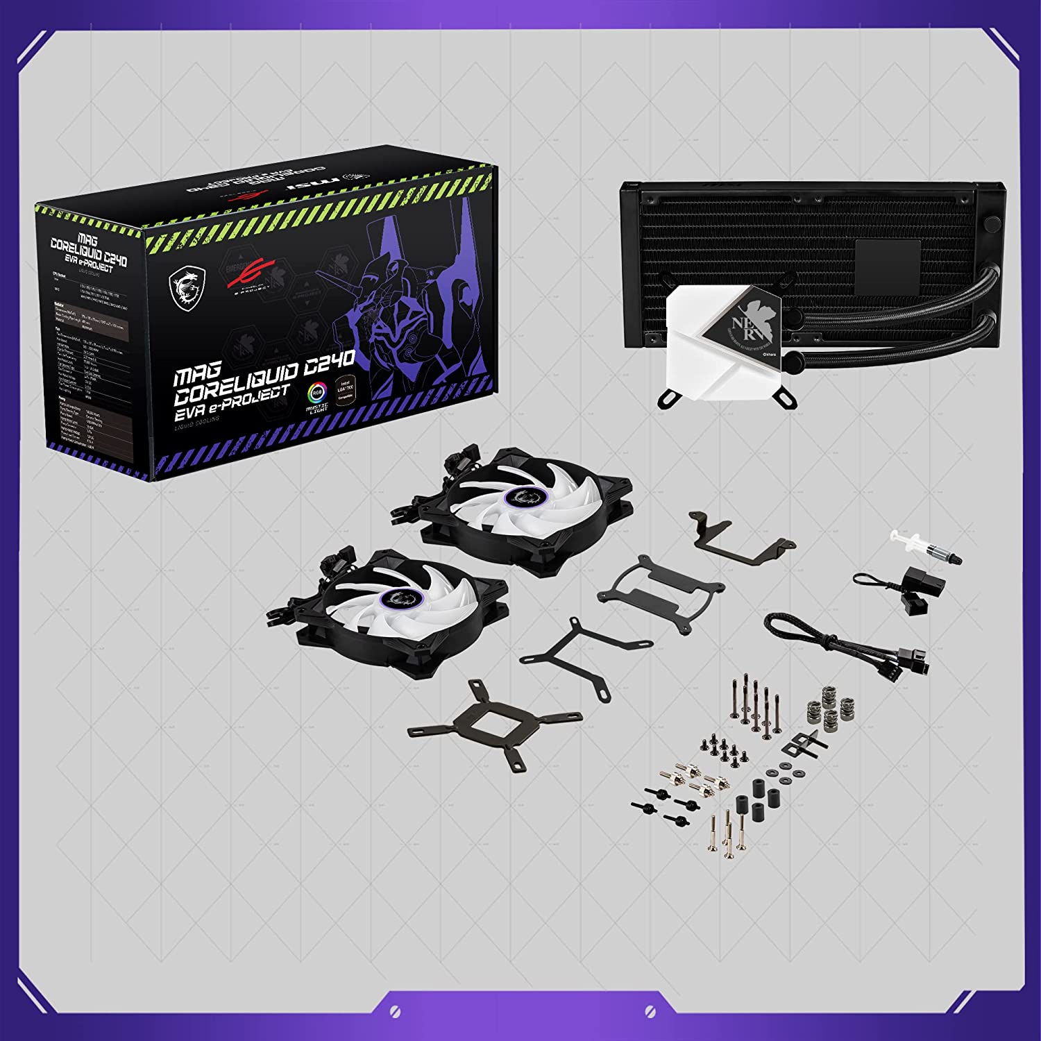 MSI MAG CORE LIQUID C240 EVA E-PROJECT AIO LIQUID COOLER – Makotek ...