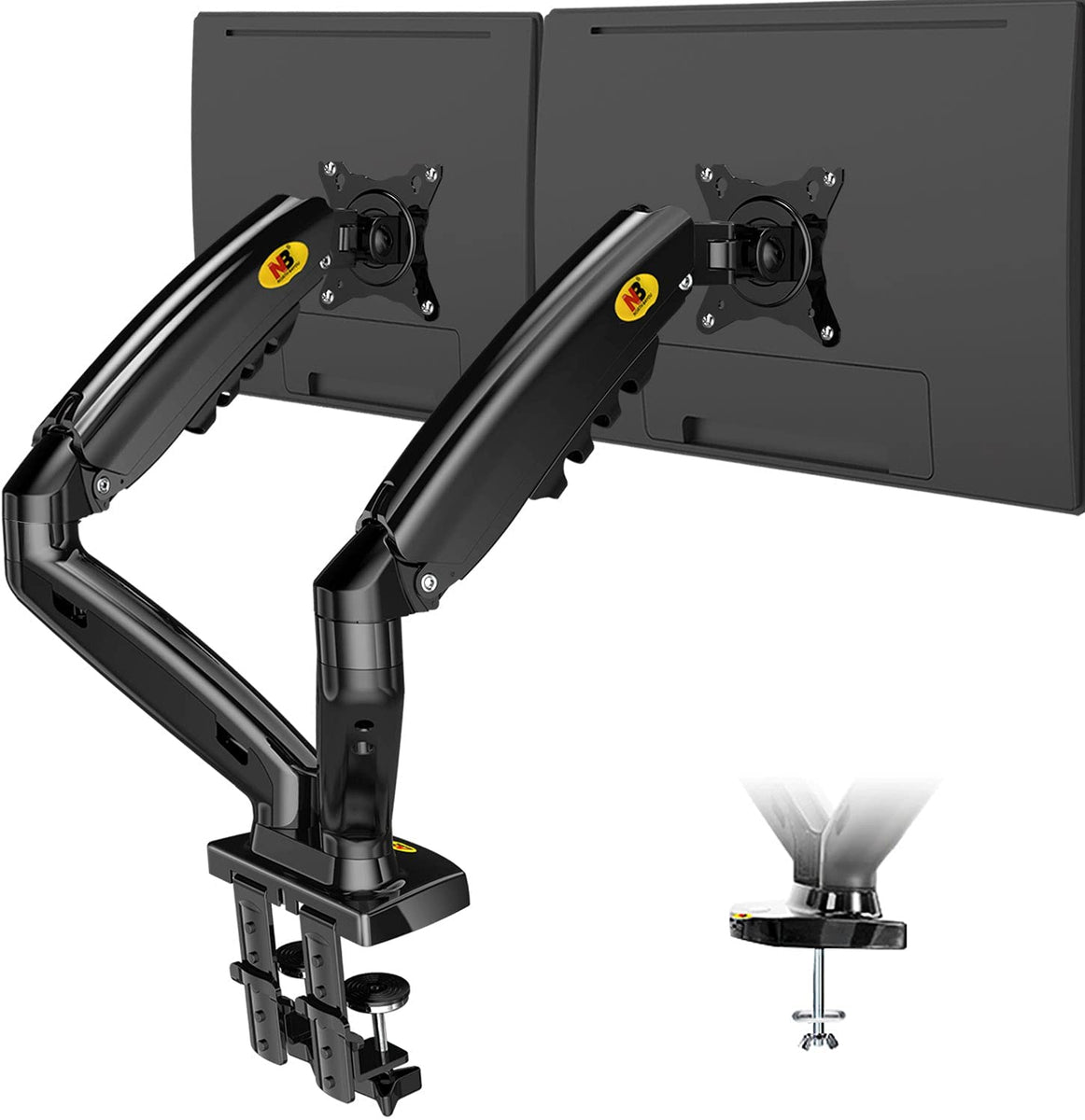 NORTH BAYOU NB F160 MONITOR ARM GAS-STRUT FLEXI FULL MOTION DESK MOUNT ...